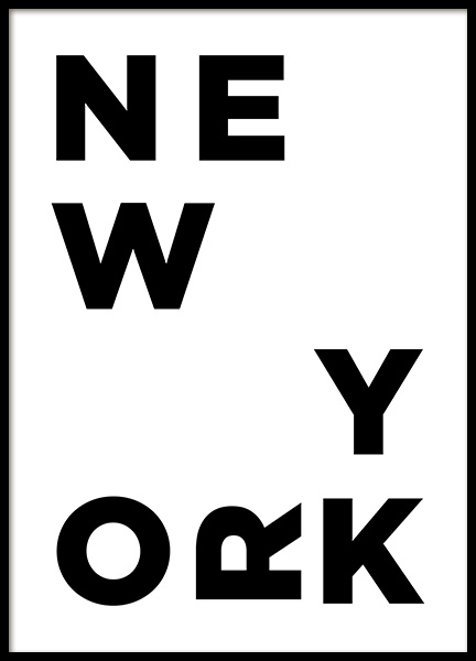 New York Typo Poster